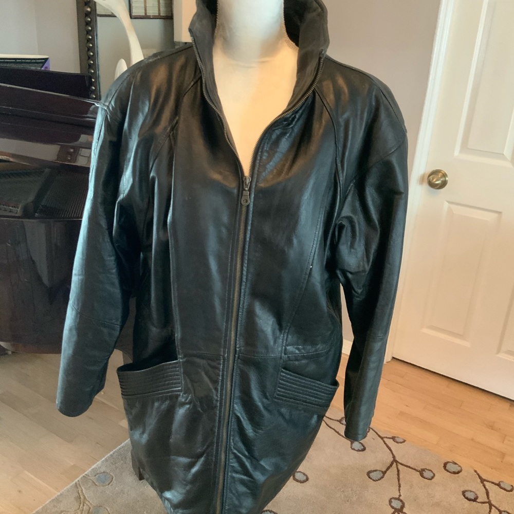 Genuine Leather Coat - Gem